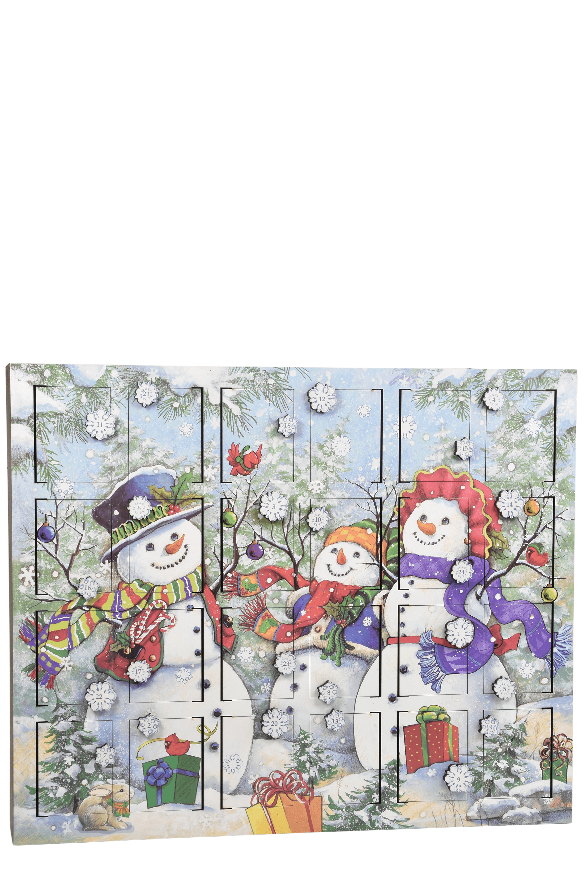 Snowman Advent Calendar, 3D Wooden Advent Calendar – Byers' Choice LTD.
