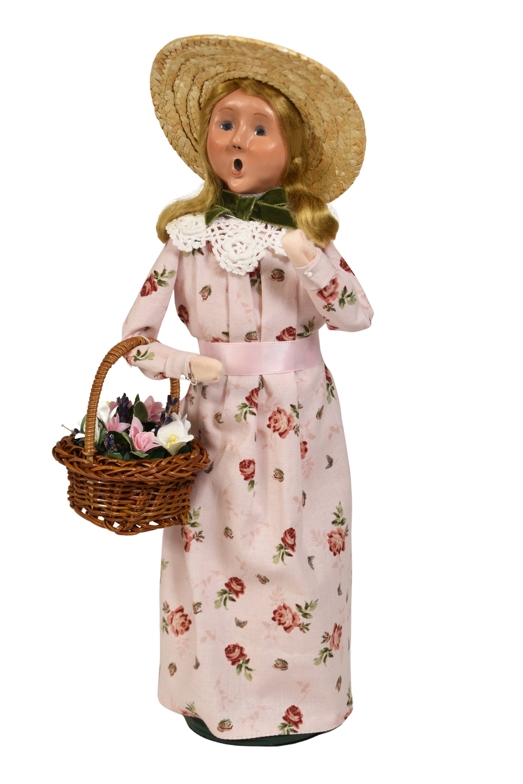 Woman with Flowers - Caroler Doll, Byers' Figurine – Byers' Choice LTD.