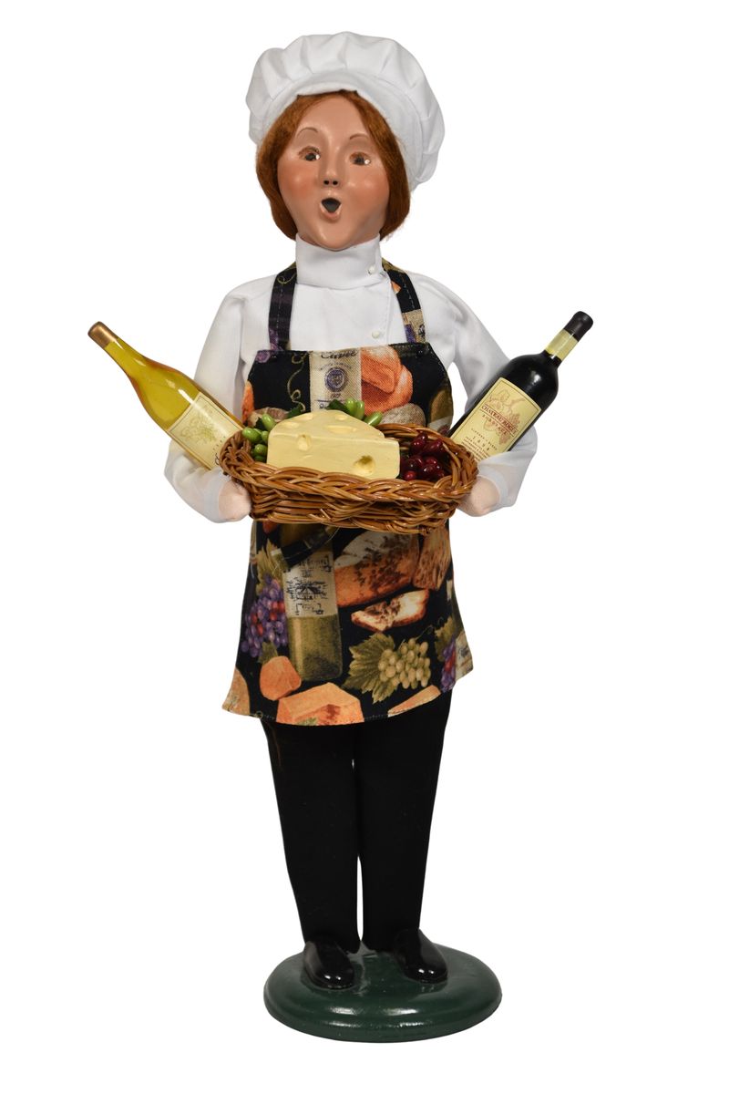 Wine & Cheese Chef Figurine, Byers' Caroler Doll – Byers' Choice LTD.