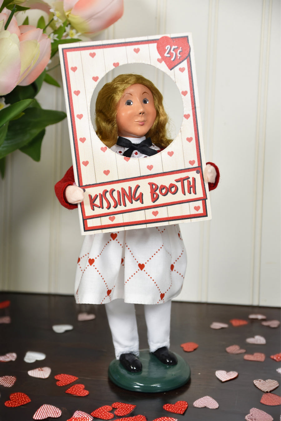 Valentine Kissing Booth Girl - Valentine Figurine, Byers' Caroler ...
