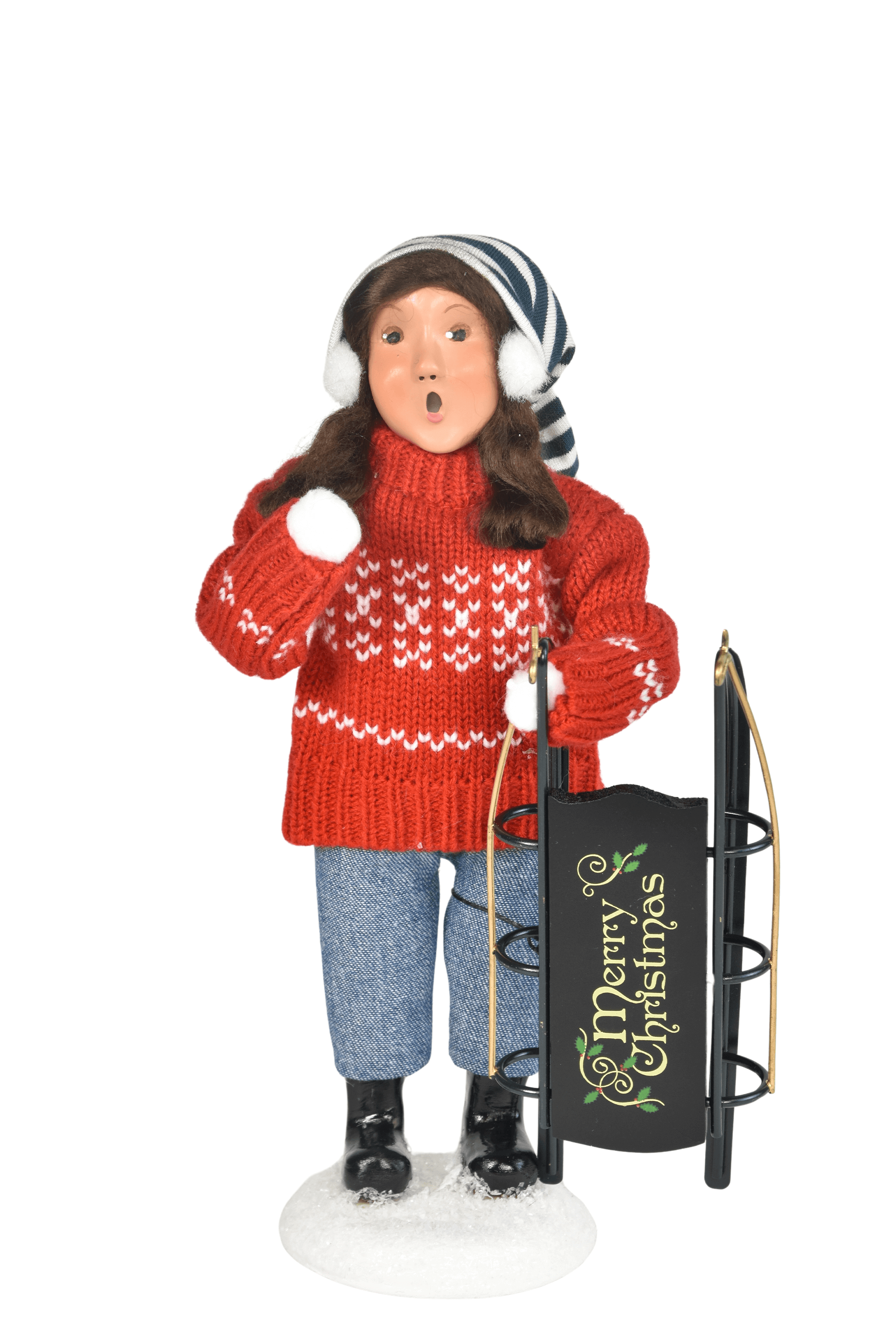 Sledding Girl - Byers Caroler Doll, Christmas Figurine – Byers' Choice LTD.